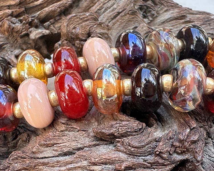 Sunset Embers Lampwork Bead Set – SWCreations