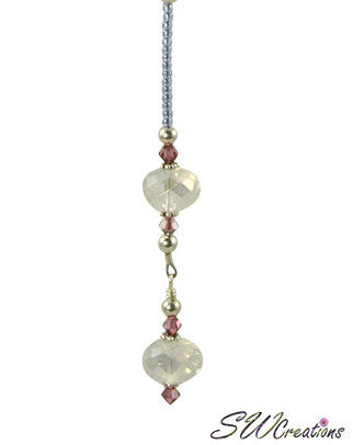 Handcrafted Crystal Blue Rose Floral Beaded Fan Pull – SWCreations